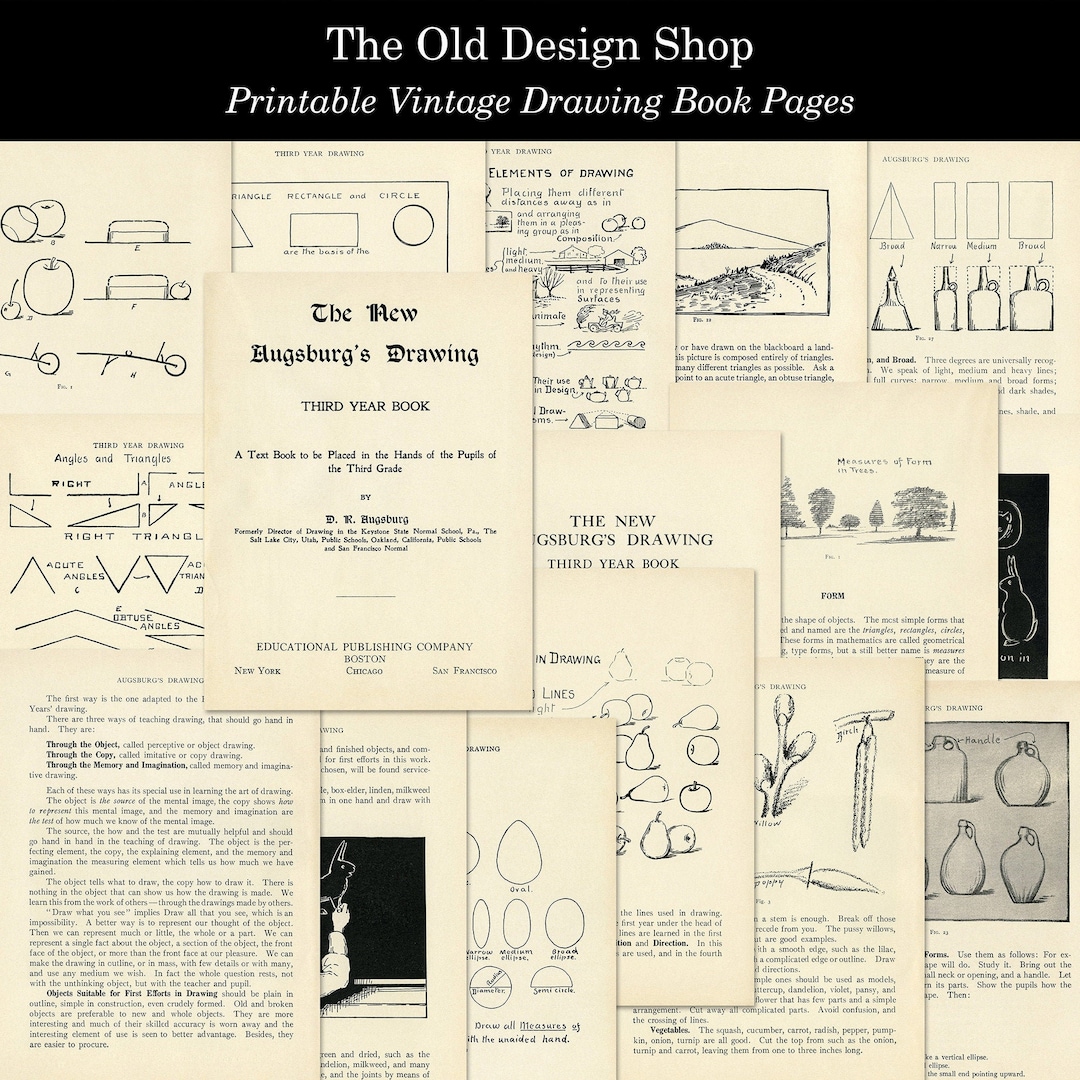 Old Book Pages Printable School Reader Vintage Graphics for Junk ...