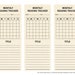 Printable Monthly Reading Tracker Bookmarks Aged Shabby Digital ...