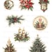 Vintage Christmas Fussy Cuts Printable Fussy Cut Clipart Ephemera for ...