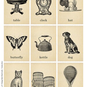 Printable Flashcards for Junk Journal Cardmaking Supply Neutral ...