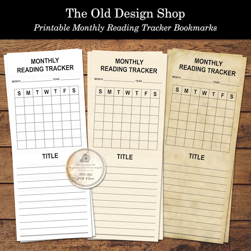 Clip in Monthly Bookmark - Etsy