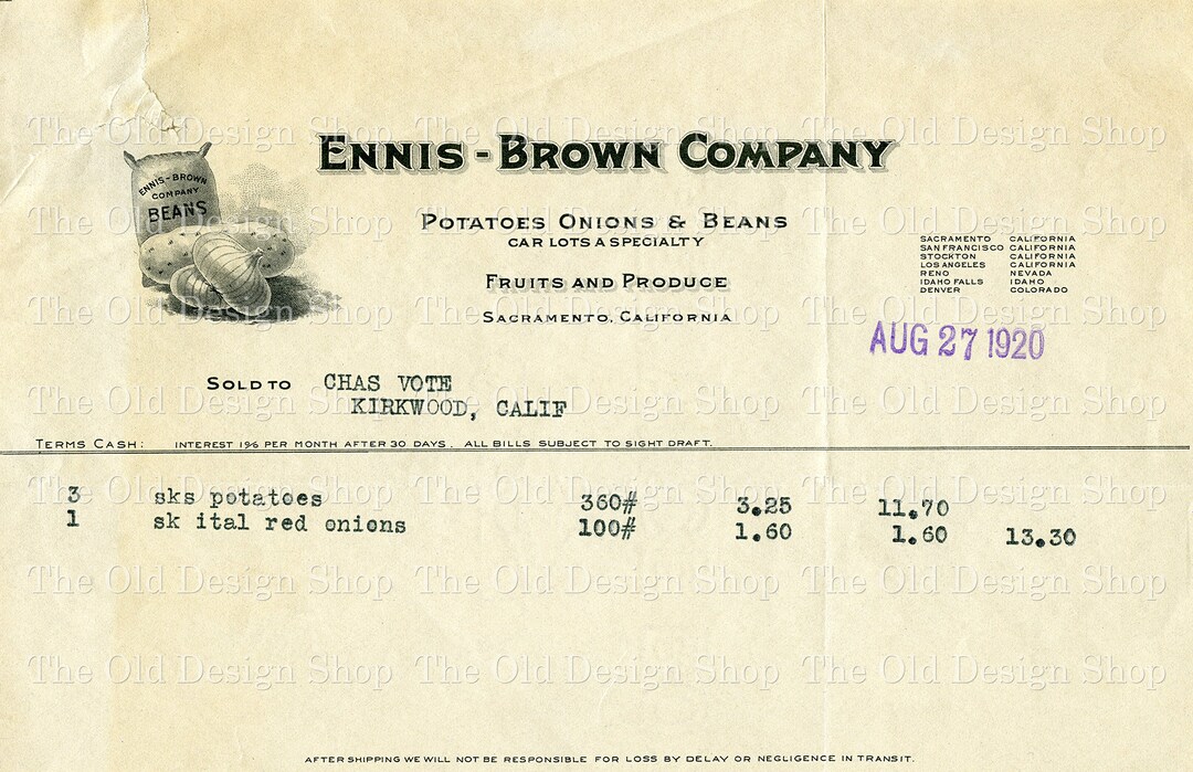 Antique Receipt Printable Ephemera for Cardmaking Junk Journals Paper ...