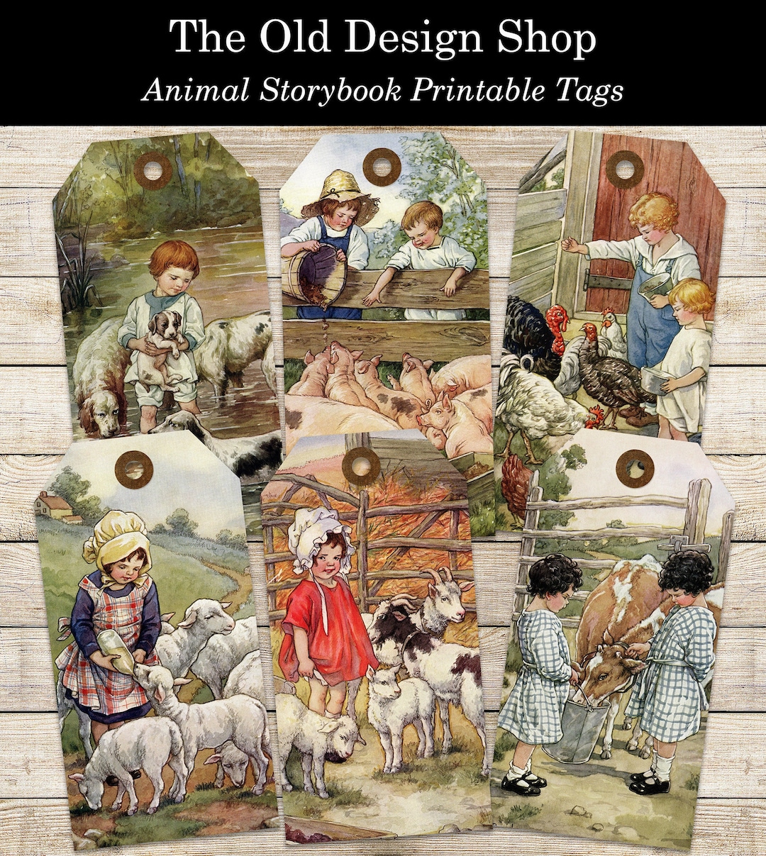 Printable Vintage Farm Tags for Junk Journals Cardmaking Supply Vintage ...