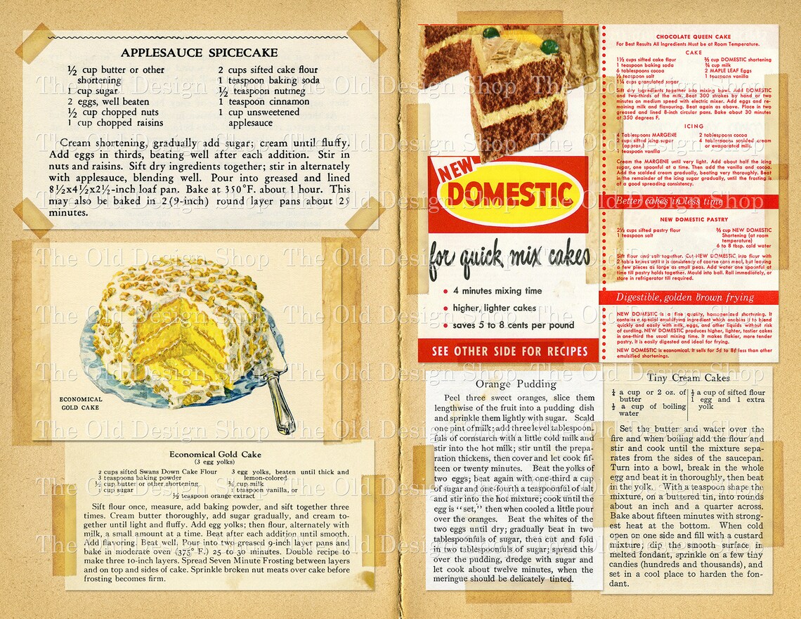 Printable Vintage Recipe Junk Journal Scrapbook Cooking Baking - Etsy