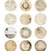 Neutral Grunge Circle Tag Set Round Tags Printable Ephemera Tags Junk ...