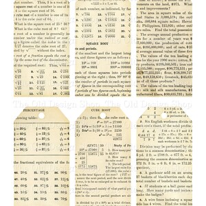 Printable Number Tags Arithmetic Math Background Tags Vintage Style ...