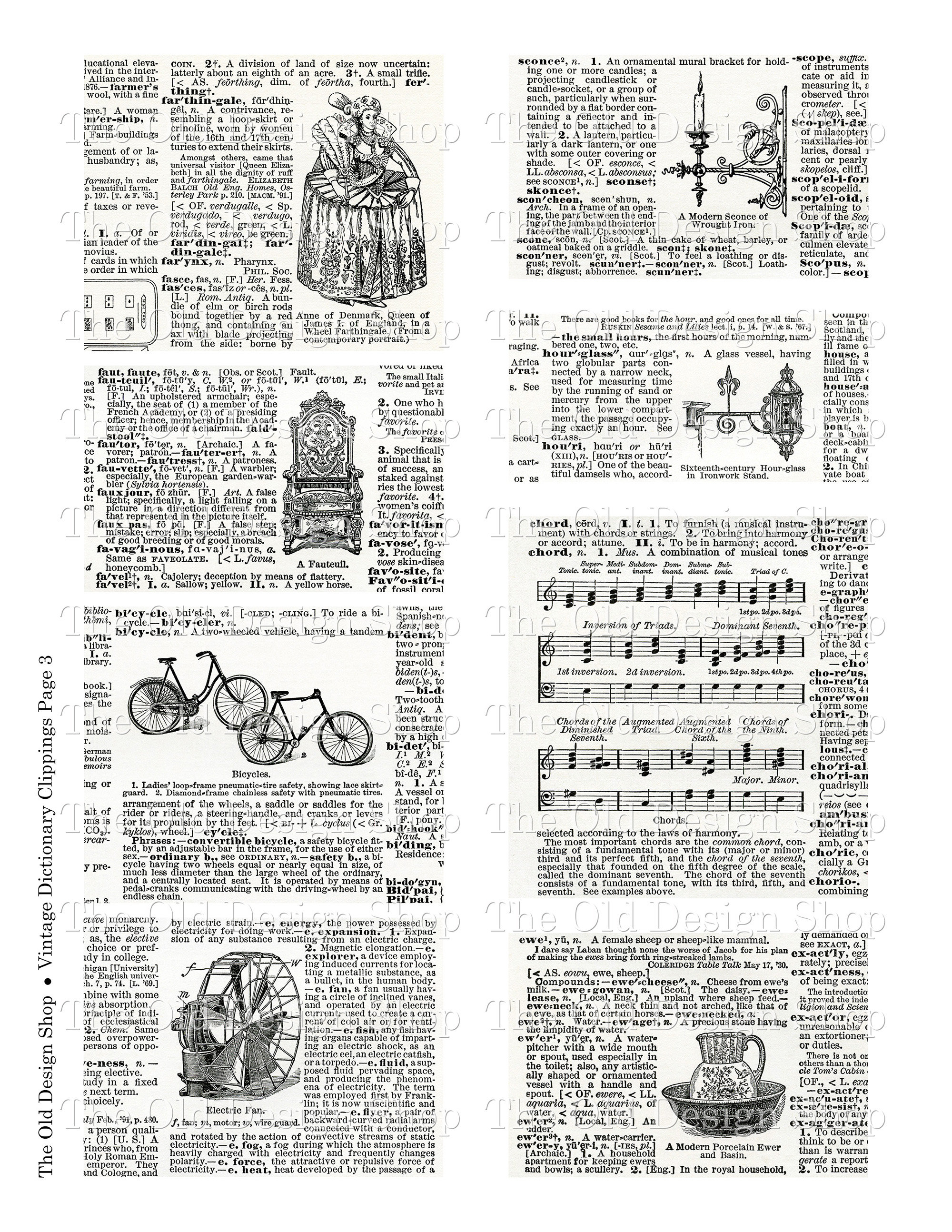 Printable Dictionary Clippings Vintage Ephemera Digital - Etsy Canada