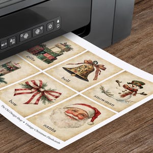 Christmas Flashcards Printable Old Fashioned Christmas Flash Cards for ...