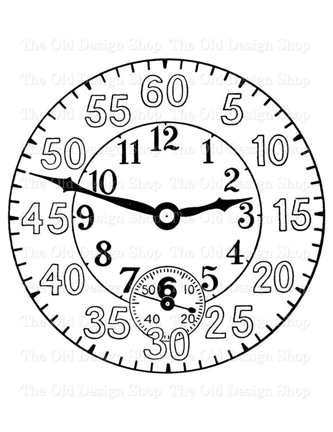 Digital Clock Face Clipart