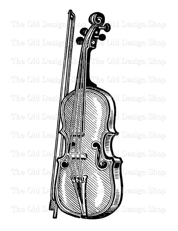 Violin Clip Art Black And White