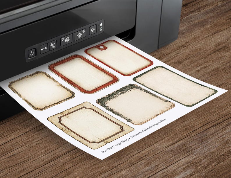 Blank Grunge Labels Journal Kit Printable Ephemera Shabby Labels Tags ...
