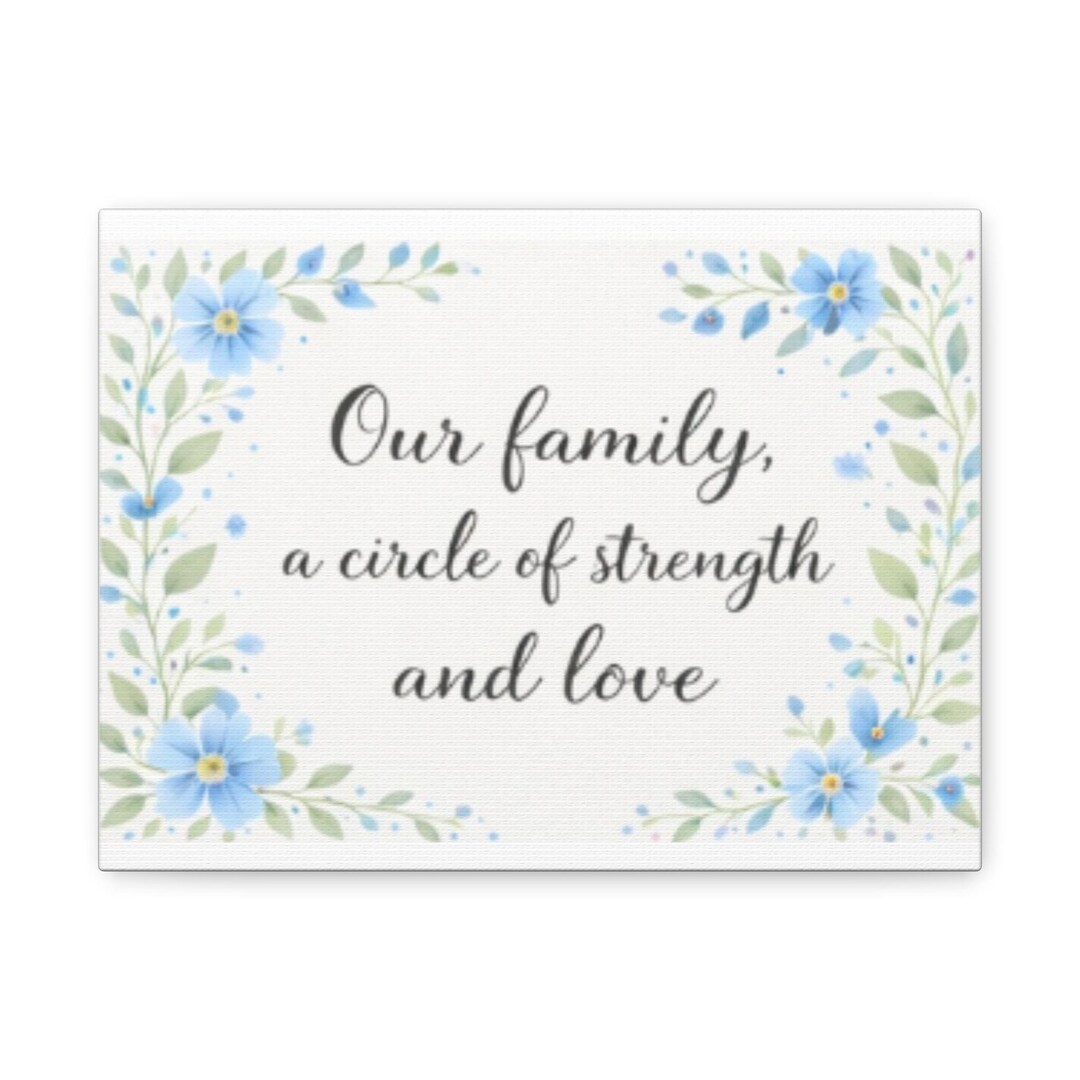 Our Family a Circle of Strength and Love Canvas - Etsy