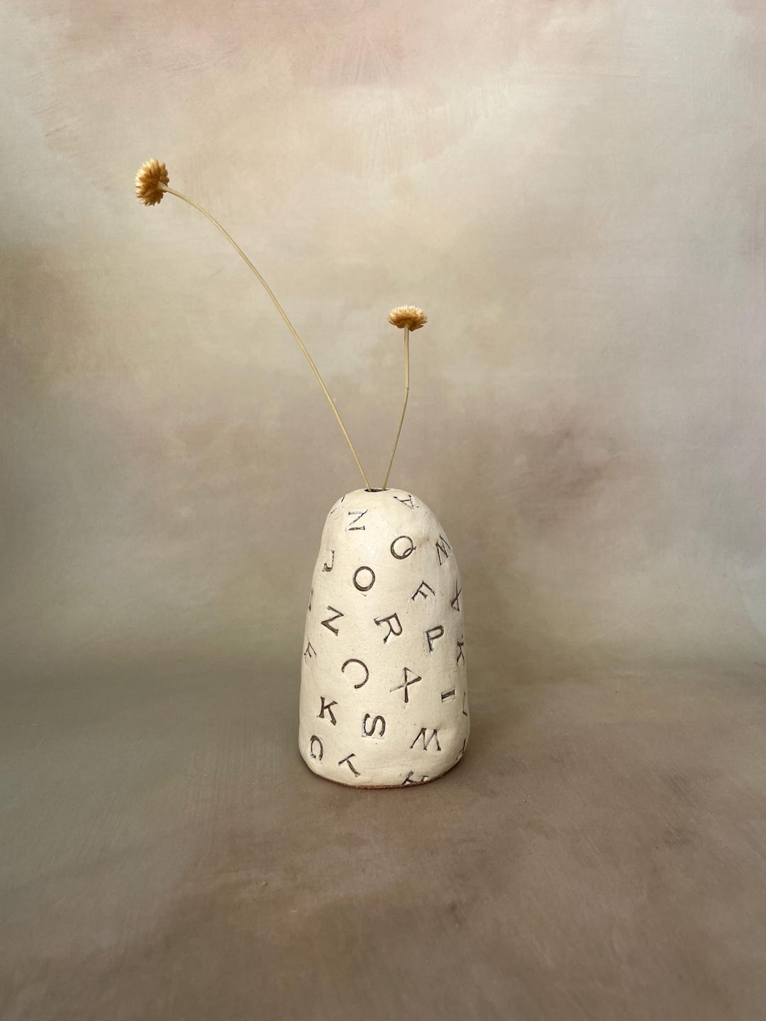 Handmade Ceramic Bud Vase Letters - Etsy