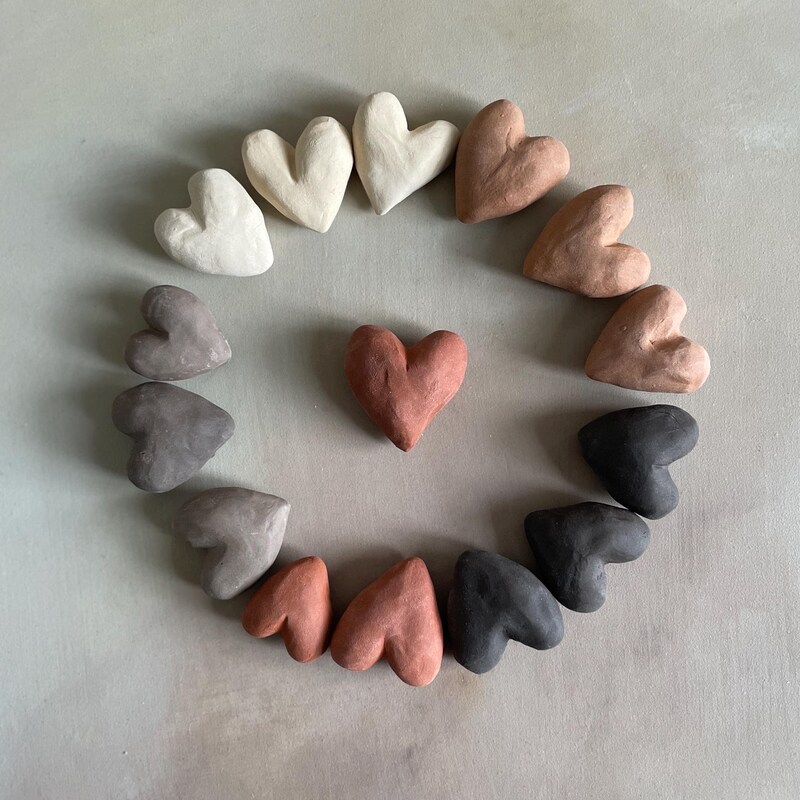 Clay Heart Beads - Etsy