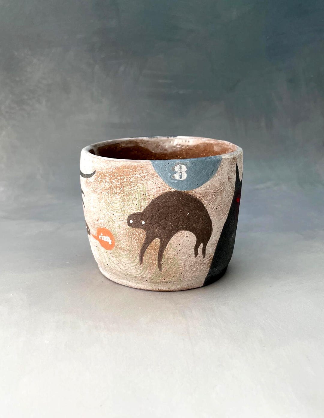 Rustic Ceramic Beast Cup - Etsy