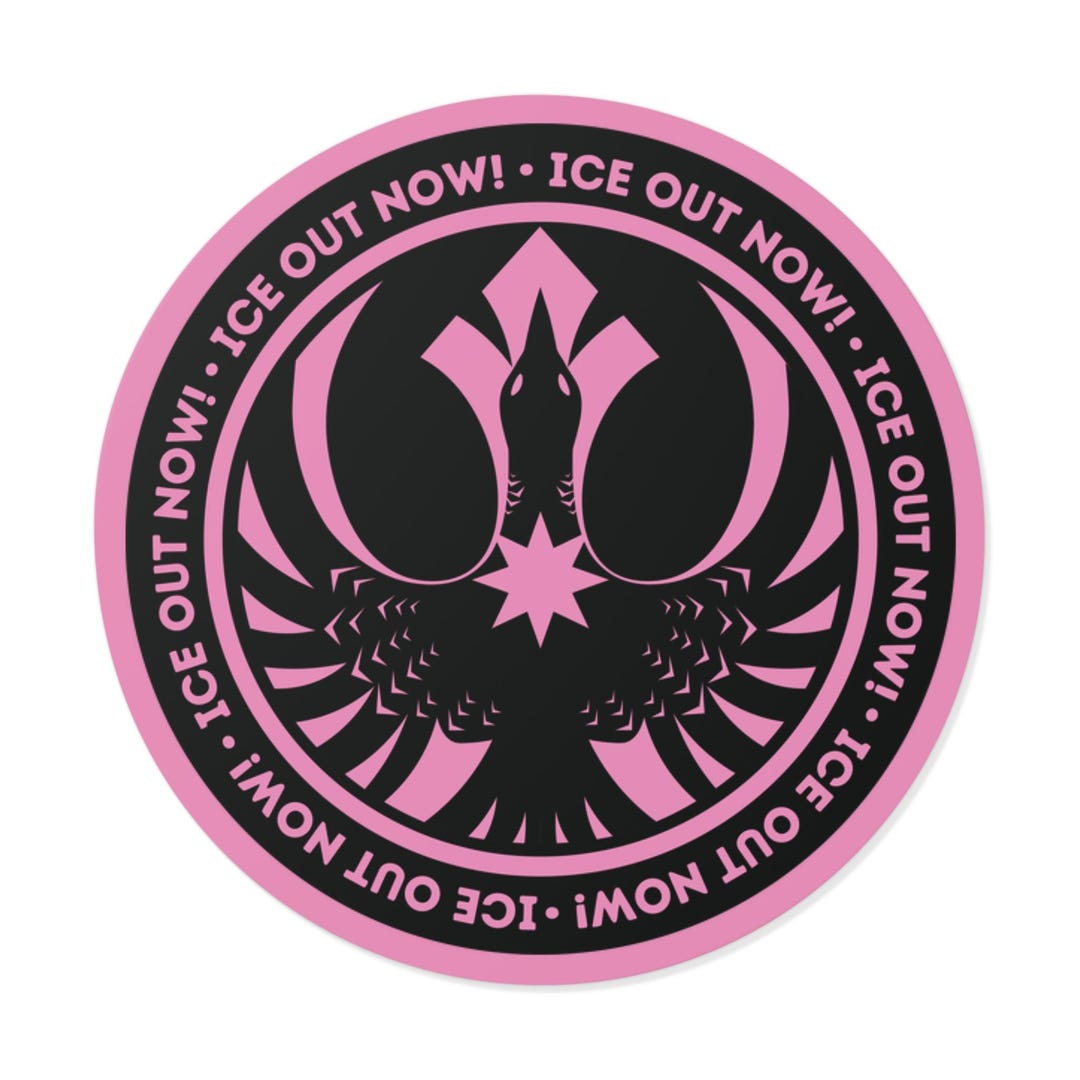 Black and Pastel Pink Rebel Loon Sticker - ICE OUT - Etsy