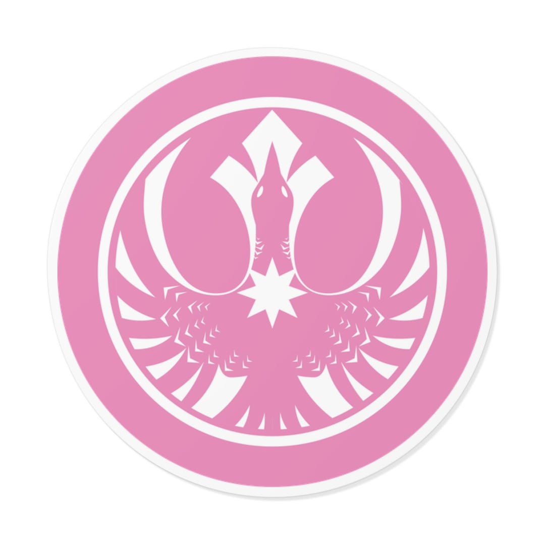 White and Pastel Pink Rebel Loon Sticker - Etsy