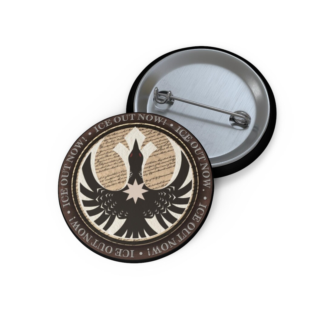 Dark Academia Rebel Loon Pin - ICE OUT NOW - Etsy