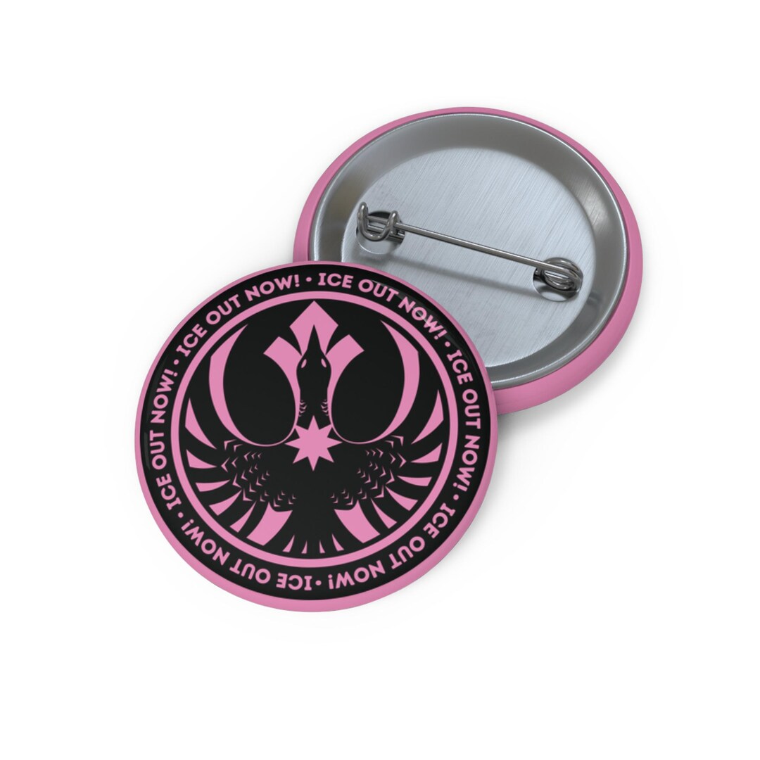 Black and Pastel Pink Rebel Loon Pin - ICE OUT - Etsy