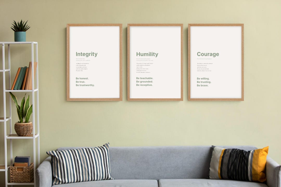 Leadership Principles Poster Set | Integrity, Humility & Courage ...