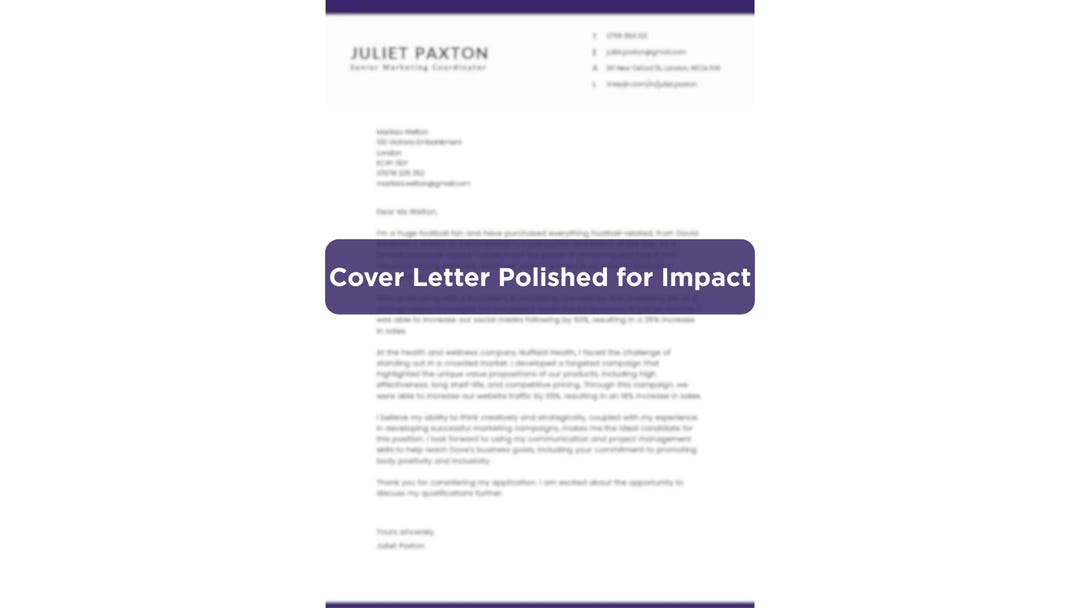 Cover Letter Edit & Structure | Clear, Confident, Recruiter-ready - Etsy