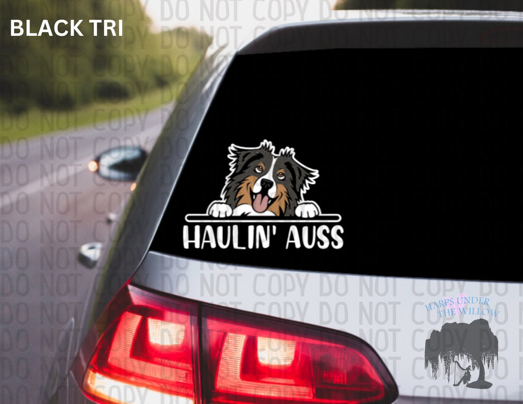 Single Australian Shepherd "haulin' Auss" Car Decal - Etsy
