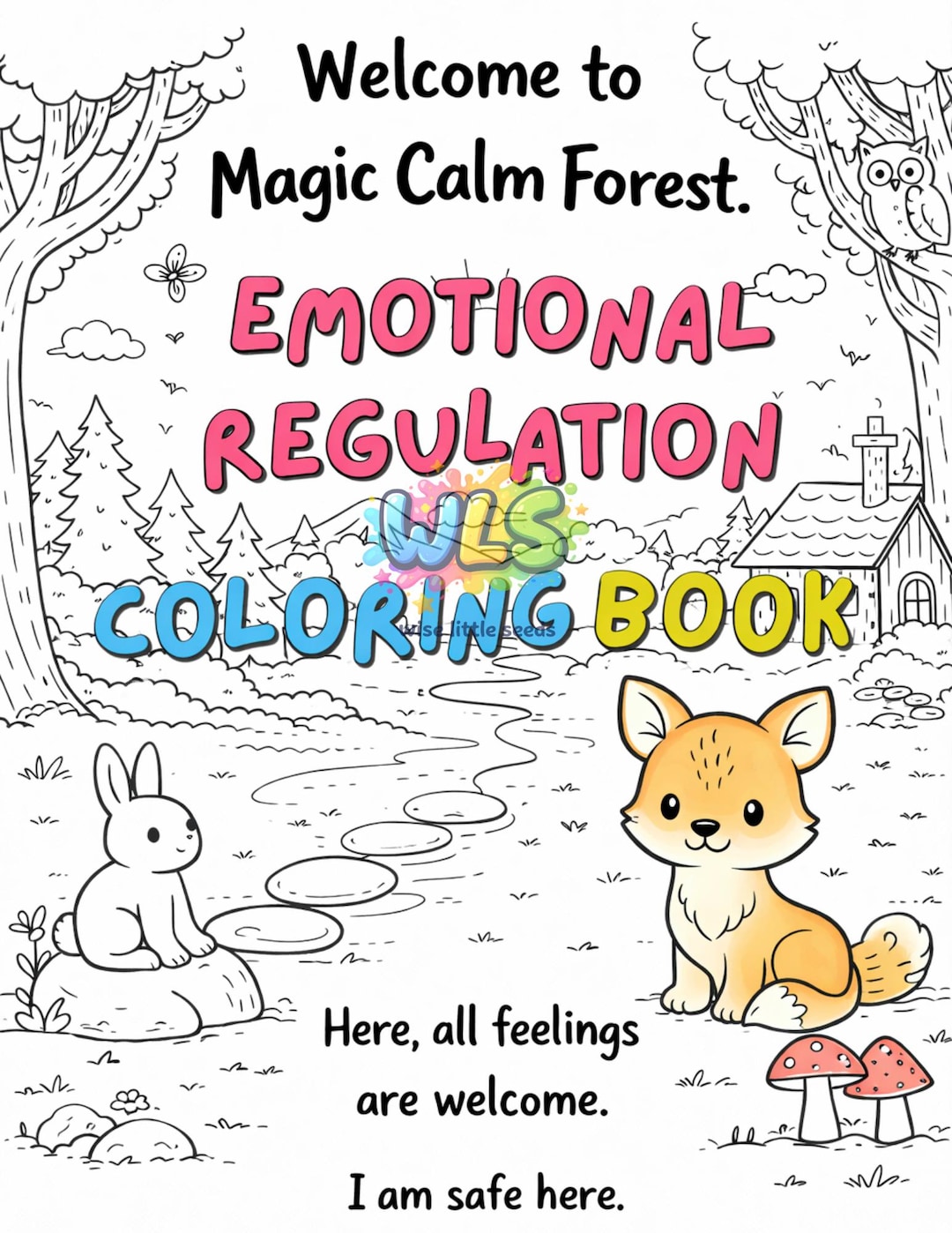 Emotional Regulation Coloring Sheets for Kids, Magic Calm Forest SEL ...