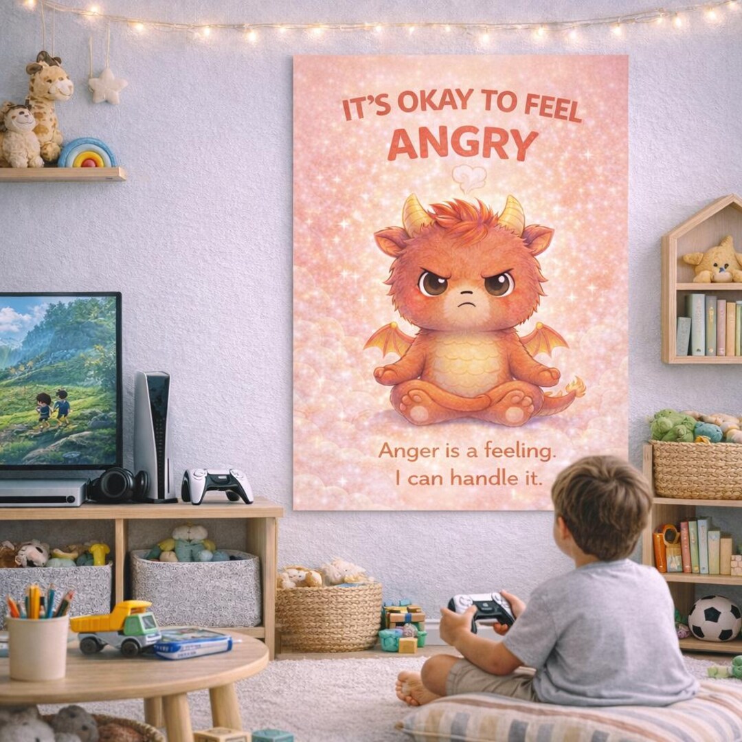 Anger Management Posters for Kids – Emotional Regulation Wall Art Set ...