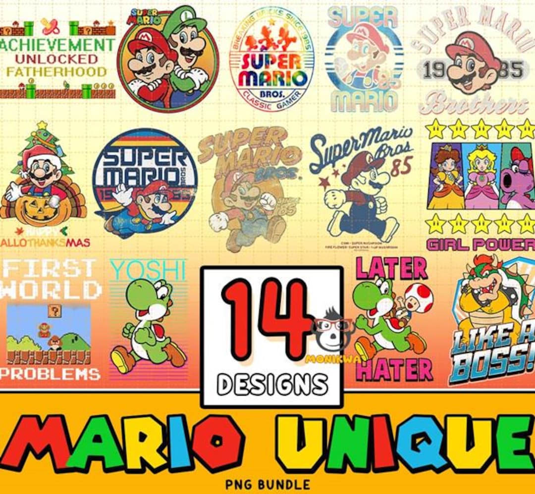 Super Mario Bundle Png | Mario Luigi Princess Peach Toad Bowser Png ...