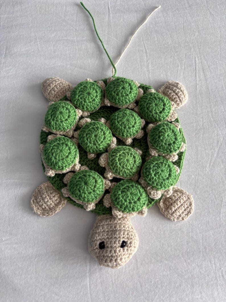 Matching Colors Memory Game: Crochet Mommy Turtle With 12 Babies - Etsy