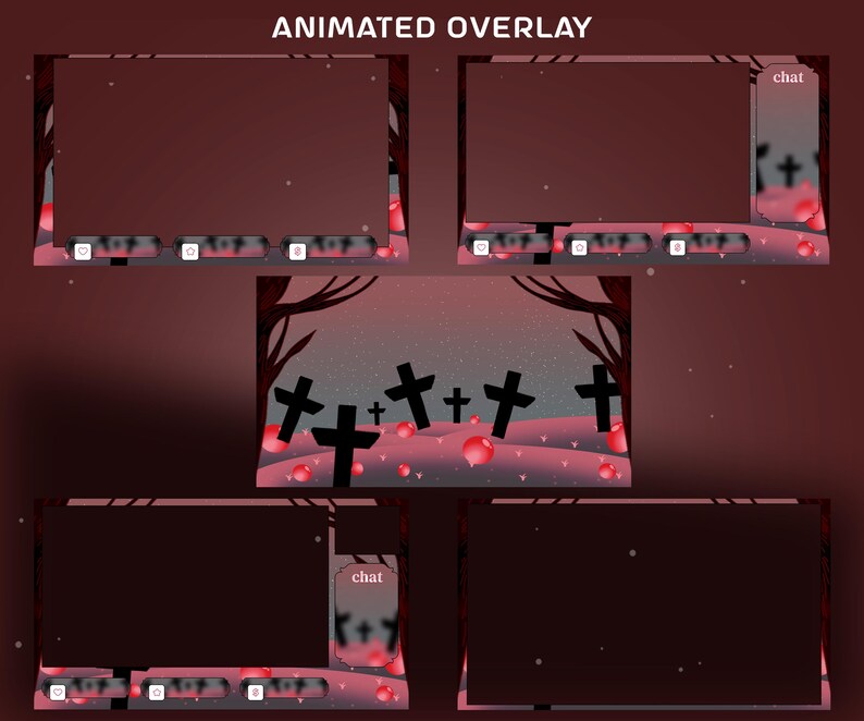 Fully Animated Gothic Vtuber Stream Pack, Demon Goat Overlay, Twitch ...