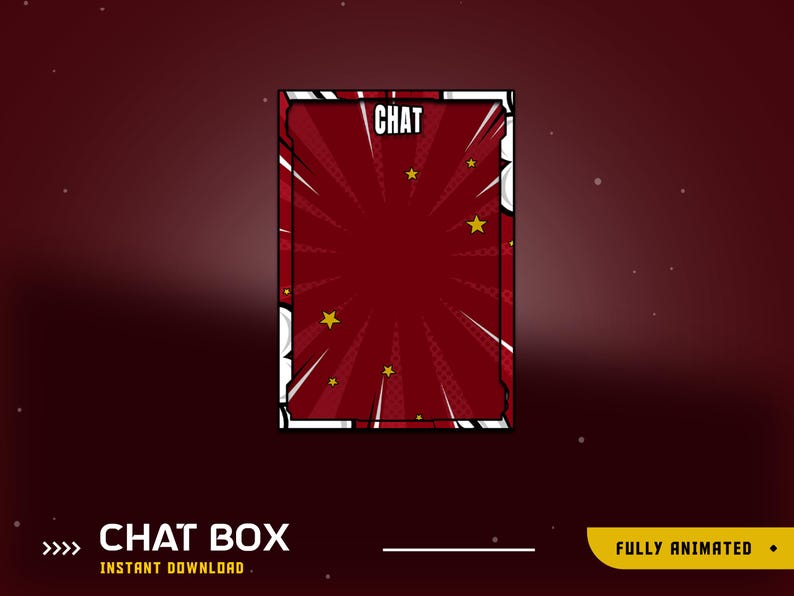 Comic Pop Animated Stream Overlay Package, Pop Art Stream Overlay, Boom ...