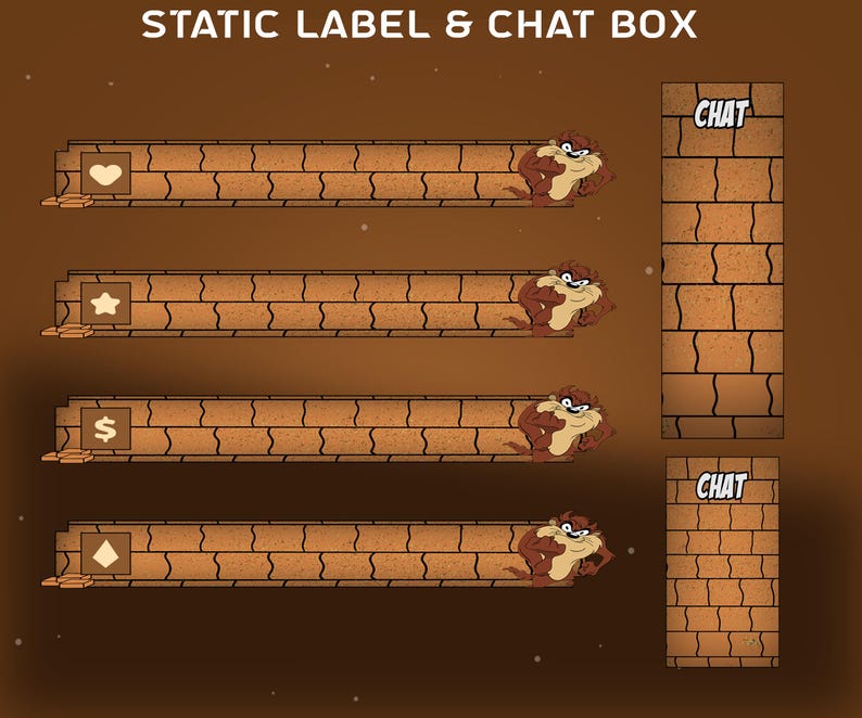 Rampage Spin Animated Stream Overlay Package, Expressive Cartoon ...