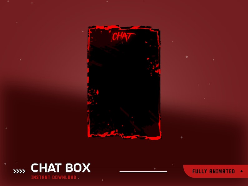 Bloody Splatter Animated Stream Overlay Package, Red Black Stream ...