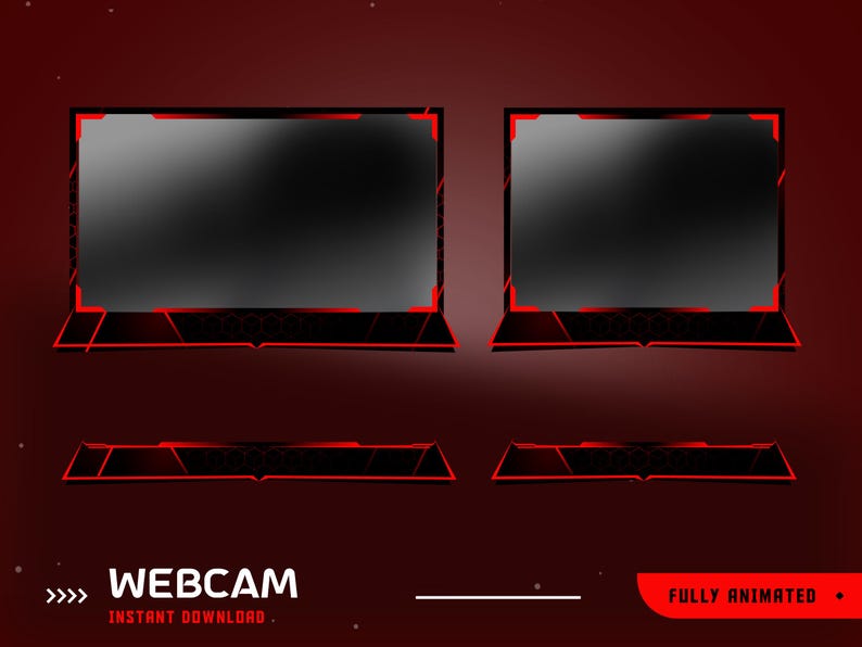Redline Matrix Animated Stream Overlay Package, Futuristic Stream ...