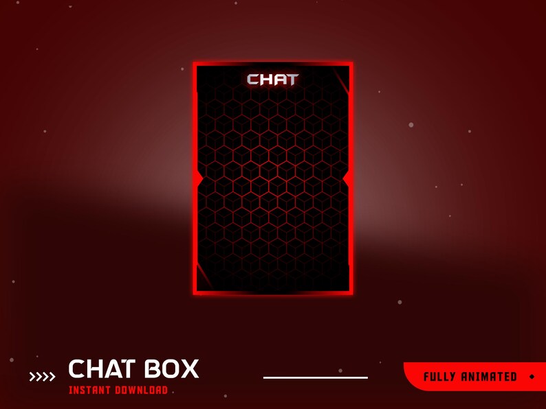 Redline Matrix Animated Stream Overlay Package, Futuristic Stream ...