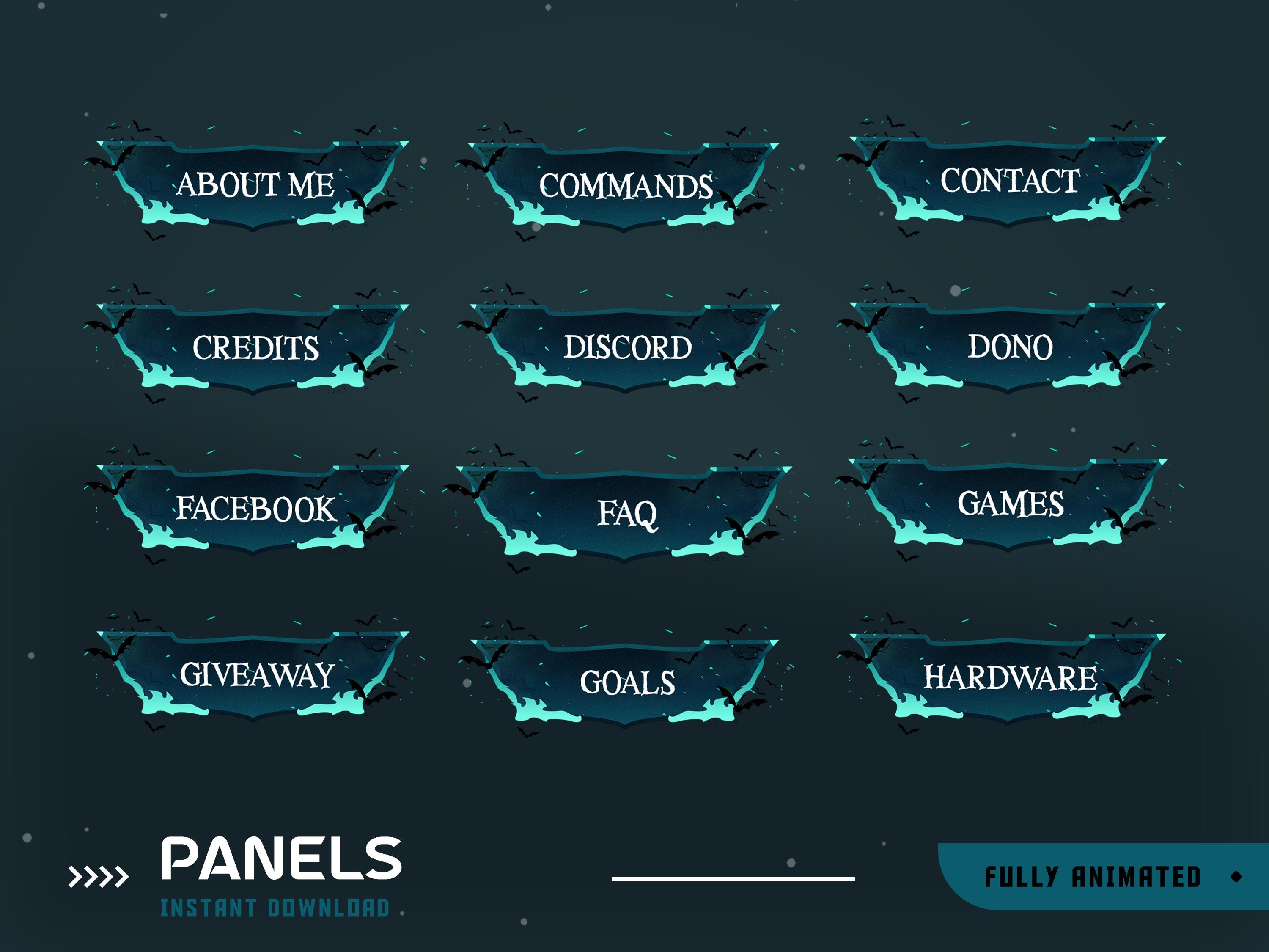 Ghostfire Grove Animated Stream Overlay Package, Horror Stream Package ...