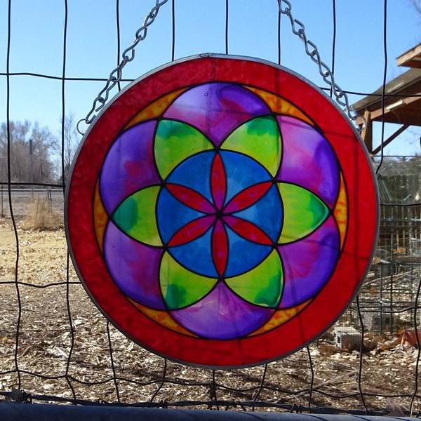 Sacred Geometry Stained Glass - Etsy