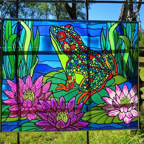 Stained Glass Frog - Etsy