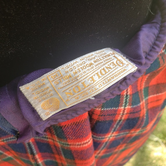 1960's Vintage Pendleton Gold Label Red Plaid 100% Wo… - Gem