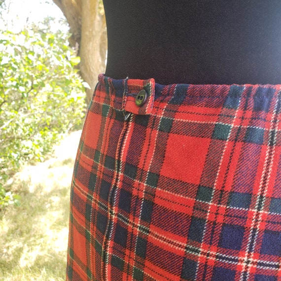1960's Vintage Pendleton Gold Label Red Plaid 100% Wo… - Gem