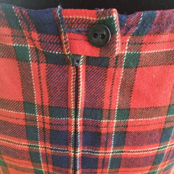 1960's Vintage Pendleton Gold Label Red Plaid 100% Wo… - Gem