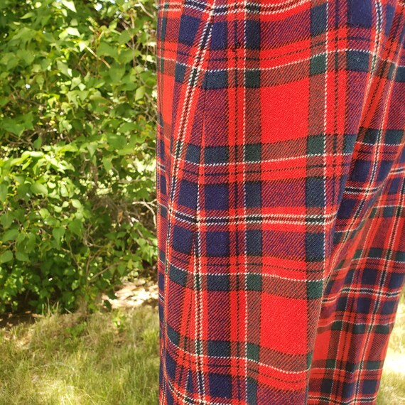 1960's Vintage Pendleton Gold Label Red Plaid 100% Wo… - Gem