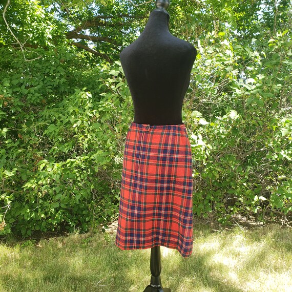 1960's Vintage Pendleton Gold Label Red Plaid 100% Wo… - Gem