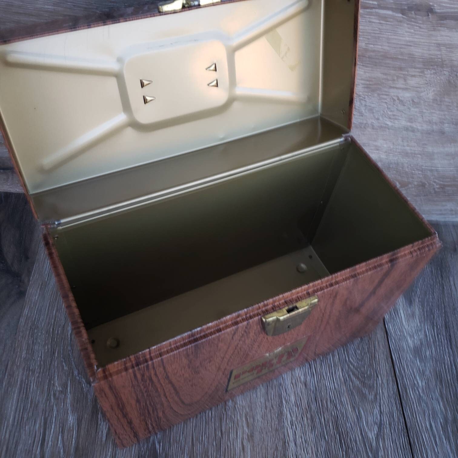 Porta File Vintage Document Metal File Box With Handle by Ballonoff ...