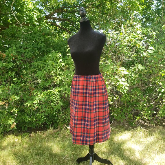 1960's Vintage Pendleton Gold Label Red Plaid 100% Wo… - Gem