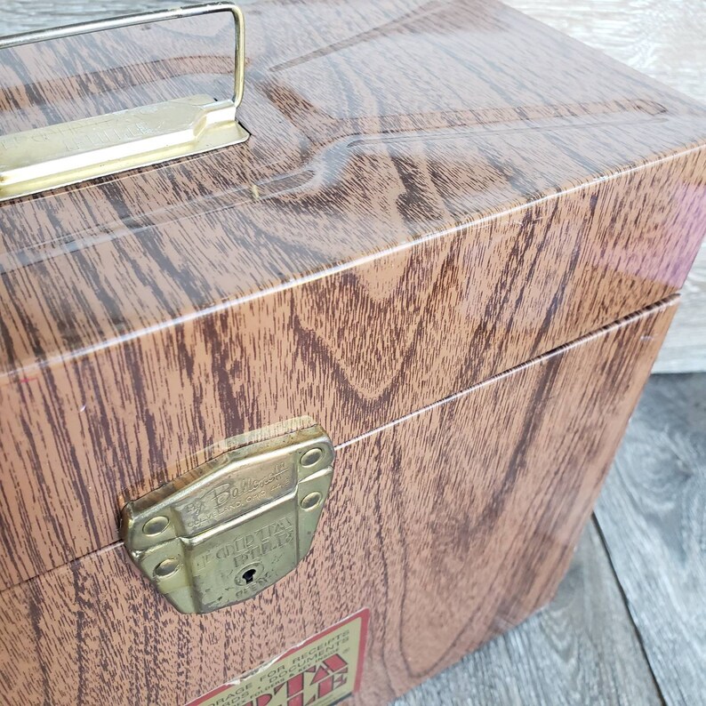 Porta File Vintage Document Metal File Box With Handle by - Etsy