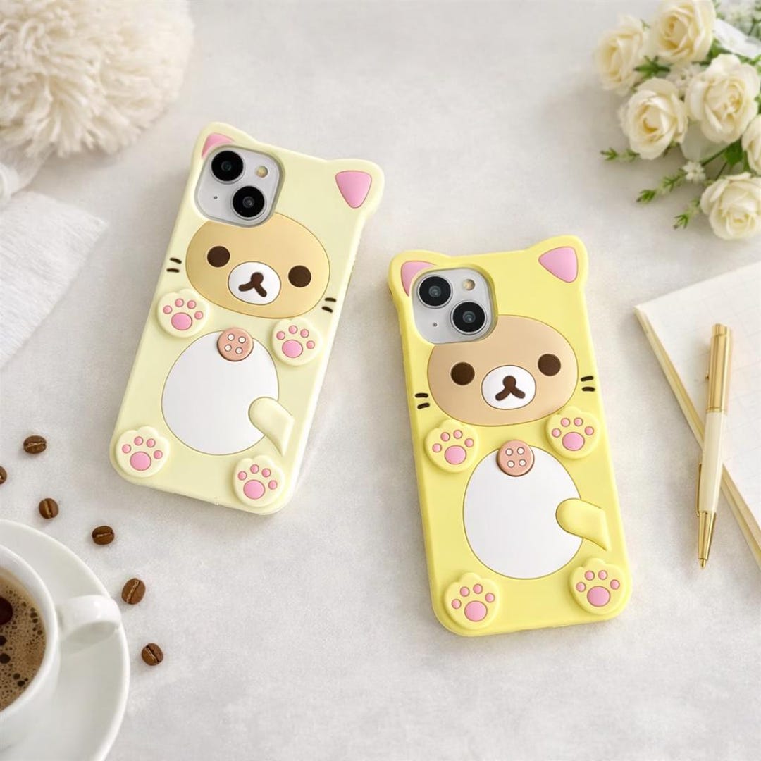 Rilakkuma Bear iPhone Case/kawaii Cartoon - Etsy