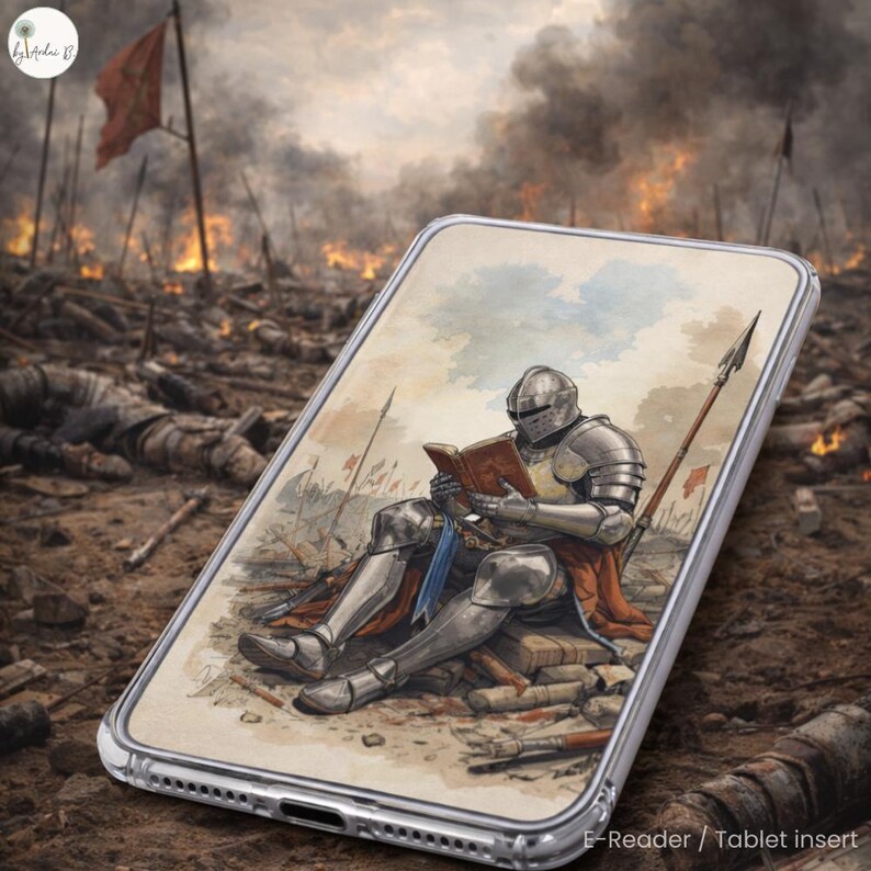 Knight Reading E-reader Insert (PDF) – Dark Fantasy Bookish Clear Case ...