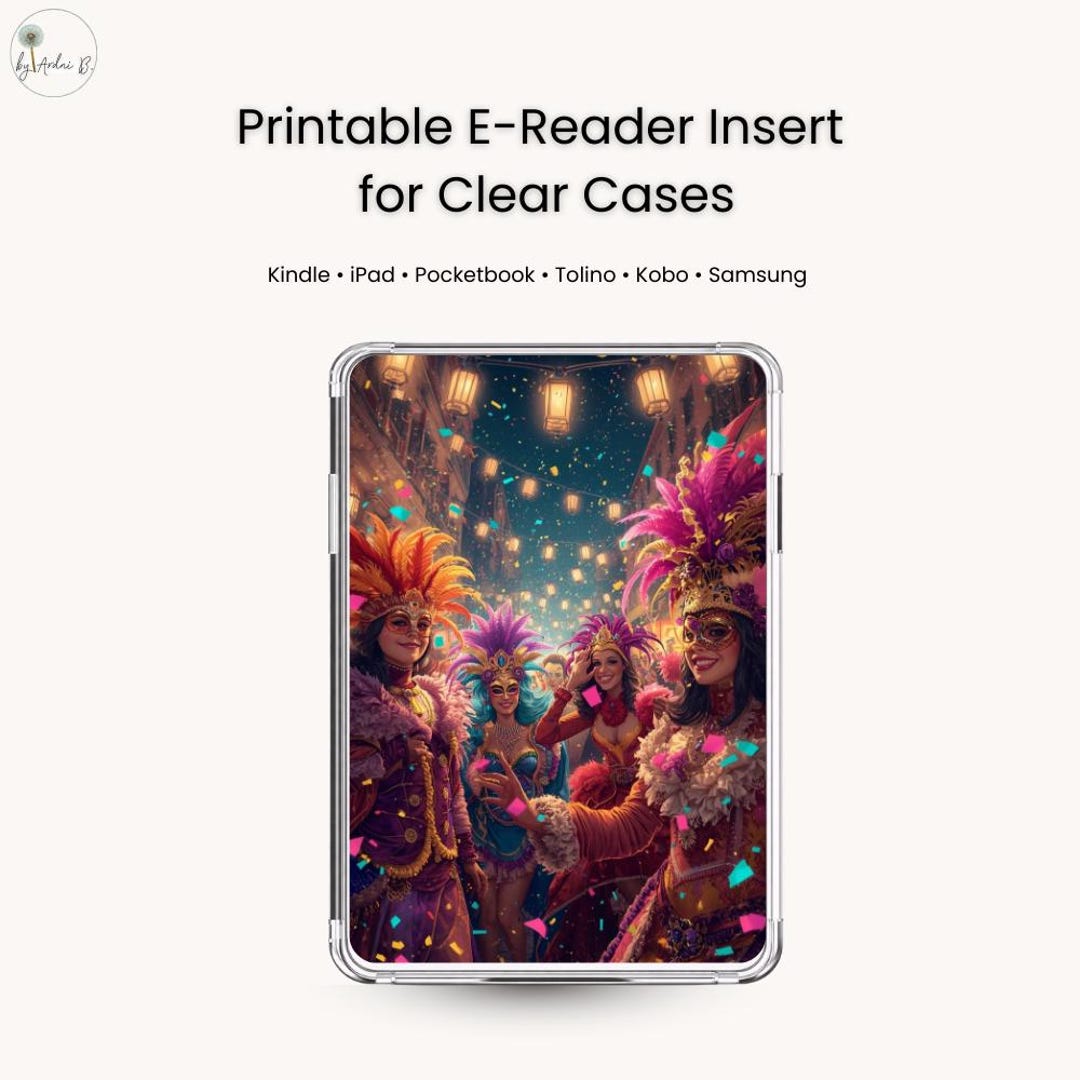 Printable E-reader Insert Carnival Masquerade Ball | Vintage Festival ...